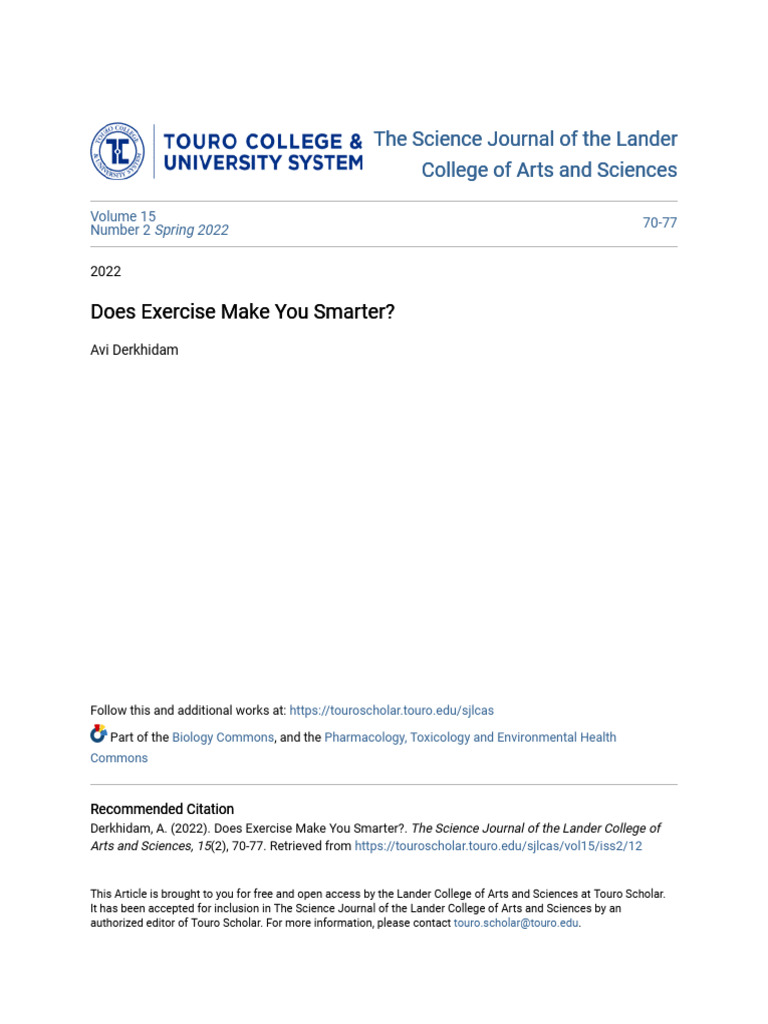 Does Exercise Make You Smarter | PDF | High Intensity Interval Training ...