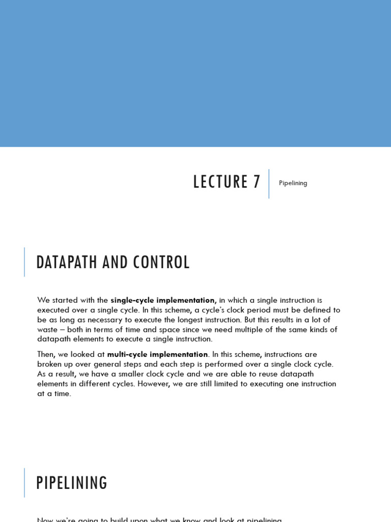 Lecture7 Cda3101 | PDF