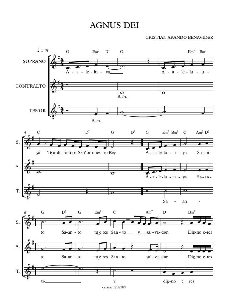 AGNUS DEI - Partitura Completa | PDF