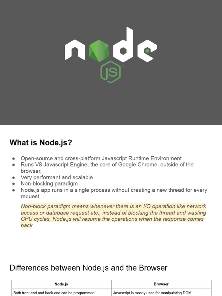Nodejs Notes | Download Free PDF | Java Script | Computing Nodejs Notes | Download Free PDF | Java Script | Computing