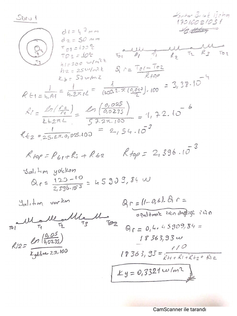 Isı Transferi 1. Soru | PDF