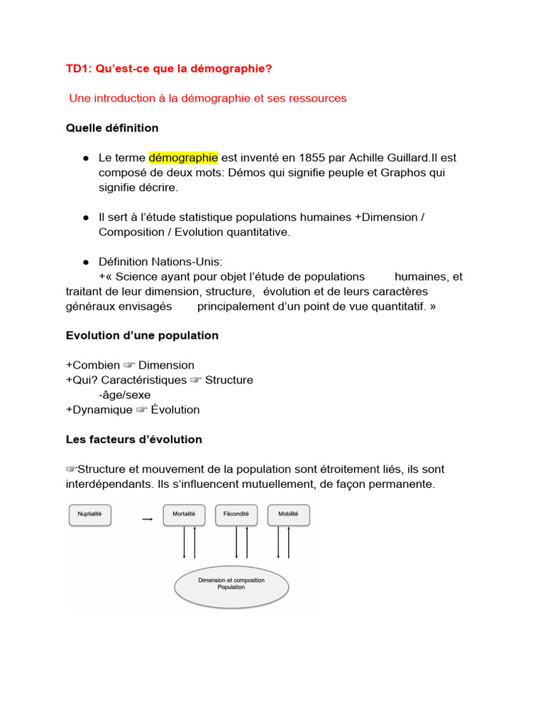 Introduction à la démographie et ses méthodes | PDF | Démographie