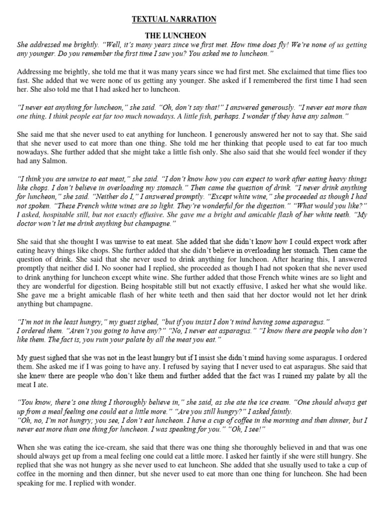 Textual Narration | PDF