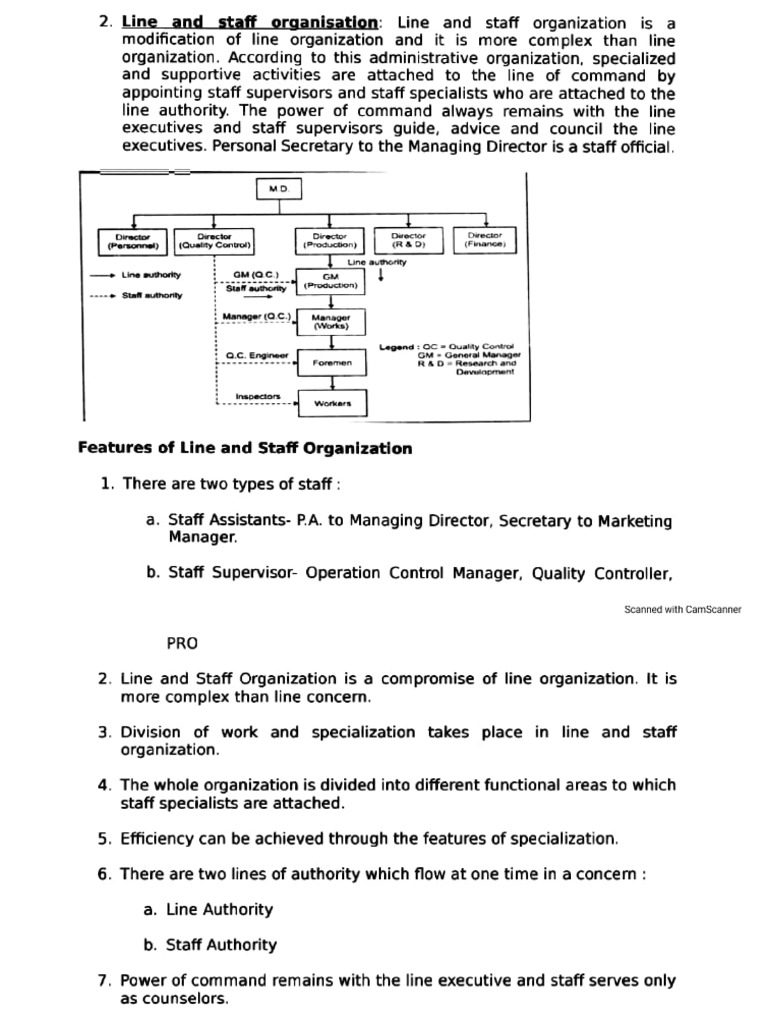 Line and Staff | PDF
