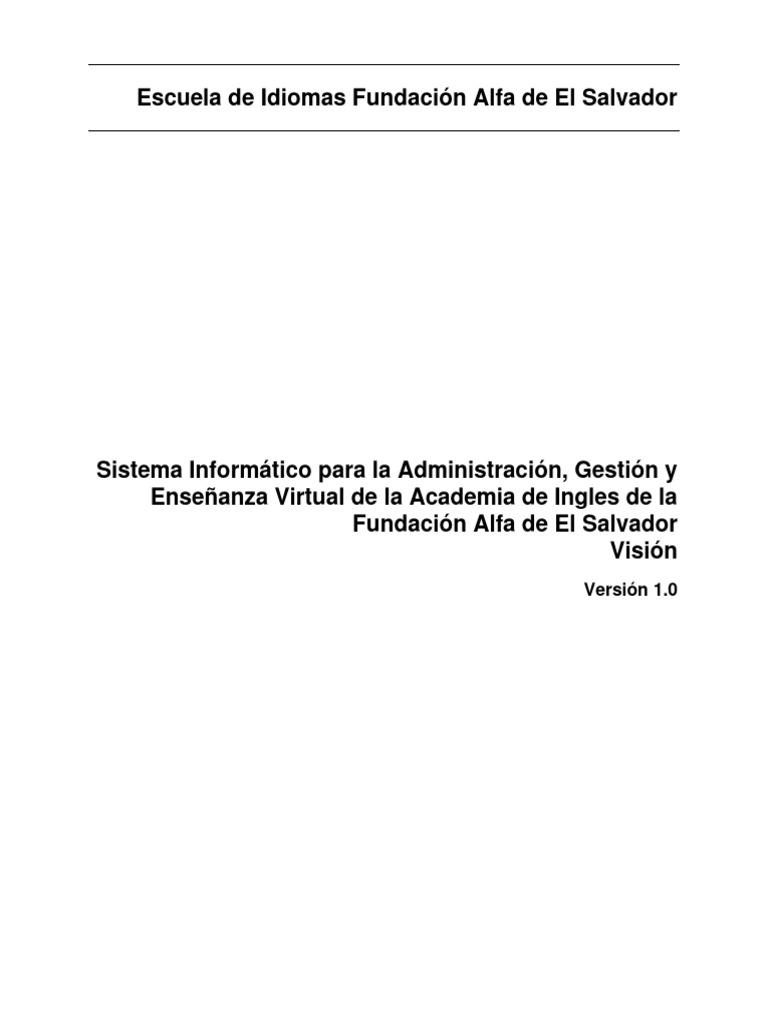 Documento Vision Grupo 06 | PDF | Contabilidad | Usuario (informática)