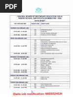 CBSE Class 12 Date Sheet | PDF