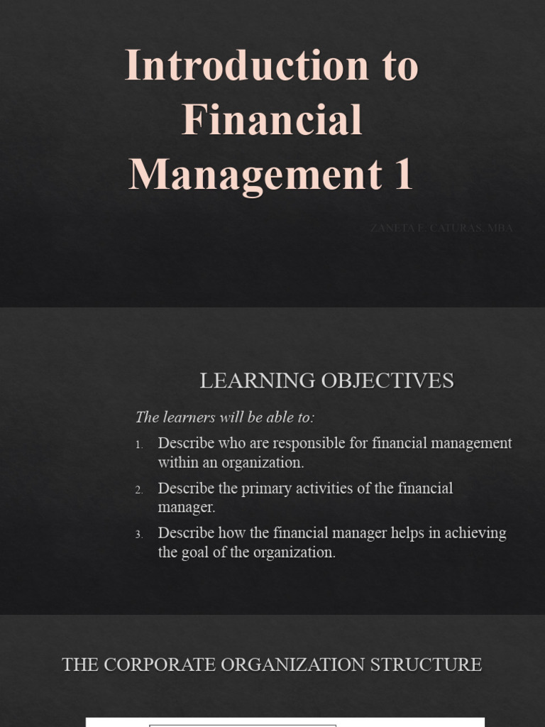 2 Introduction To Financial Management 1 | PDF
