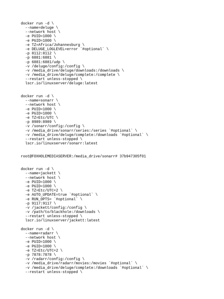 ProxMox Docker CLI Commands | PDF
