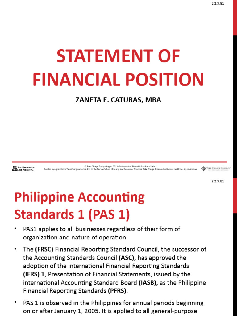 1 Chapter 1 Statement of Financial Position SFP | PDF | Balance Sheet ...