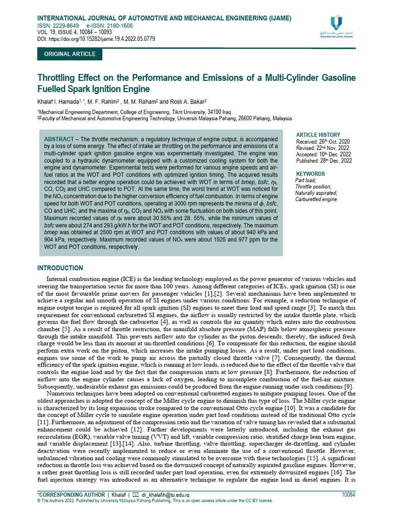 Throttling | PDF | Internal Combustion Engine | Throttle