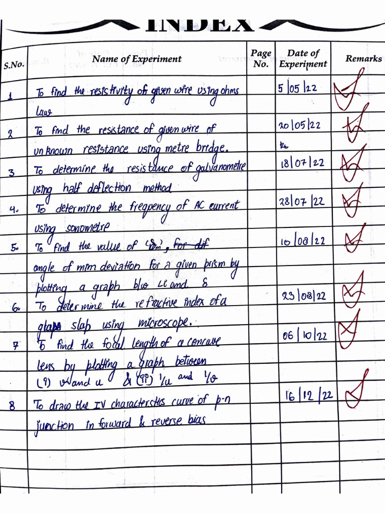 Physics's Practical File Class 12 | PDF