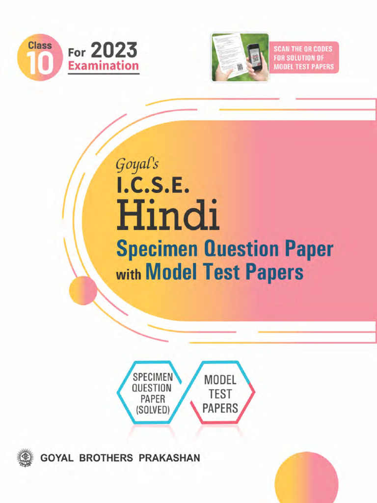 Icse Hindi Mtp-10 | PDF