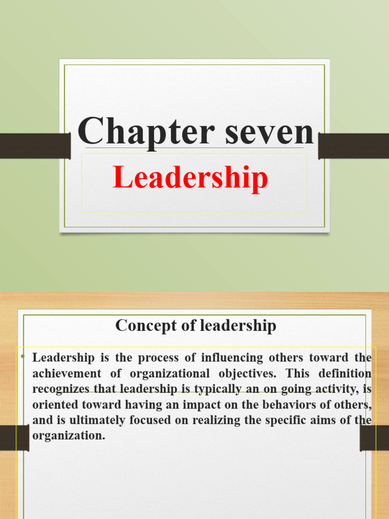Chapter 7 Leadership | PDF
