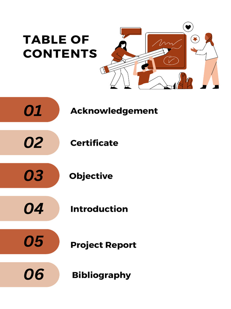 Minimalist Illustrative Table of Contents Document | PDF