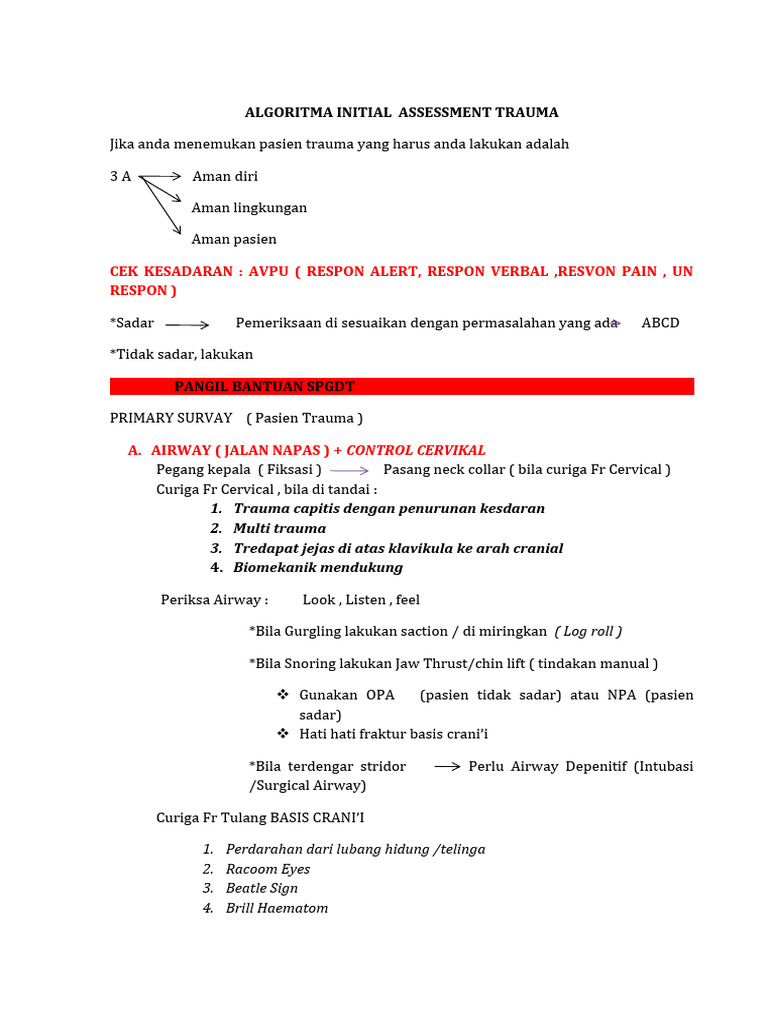Algoritma Initial Assesment | PDF