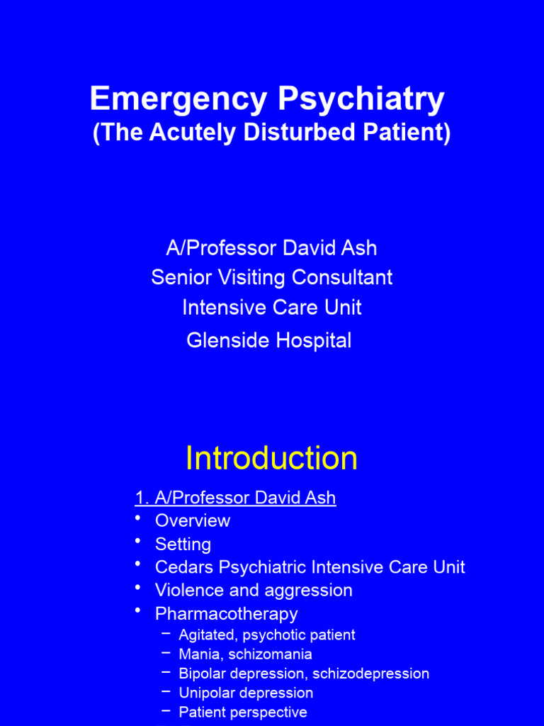 The Aggressive and Violent Patient D Ash | PDF | Antipsychotic | Psychiatry