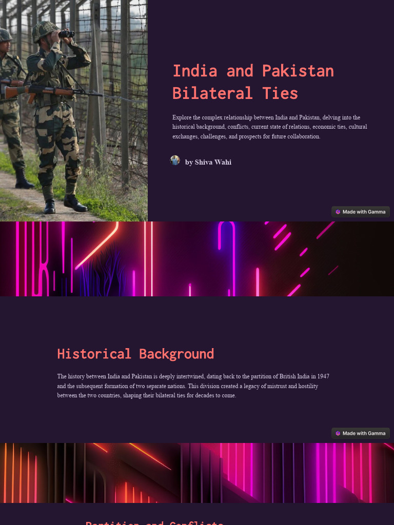 India-Pakistan Relations Overview | PDF | India–Pakistan Relations ...