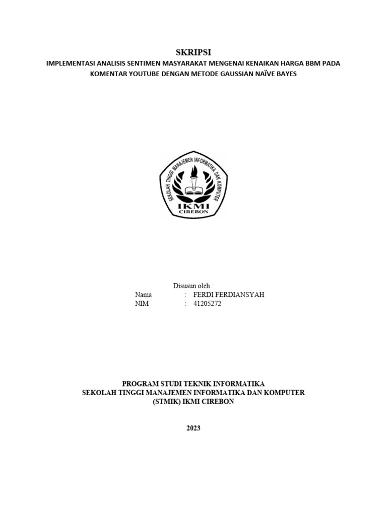 Template Skripsi | PDF