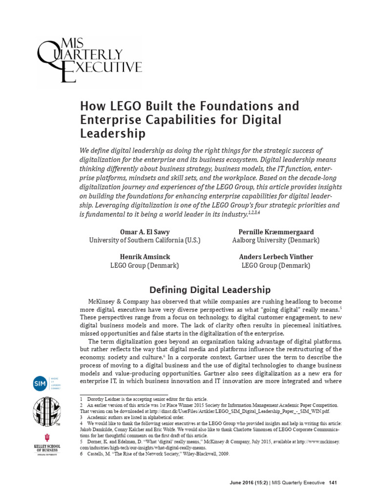 How Lego Built The Foundations and Enter | PDF | Mobile App | Strategic ...