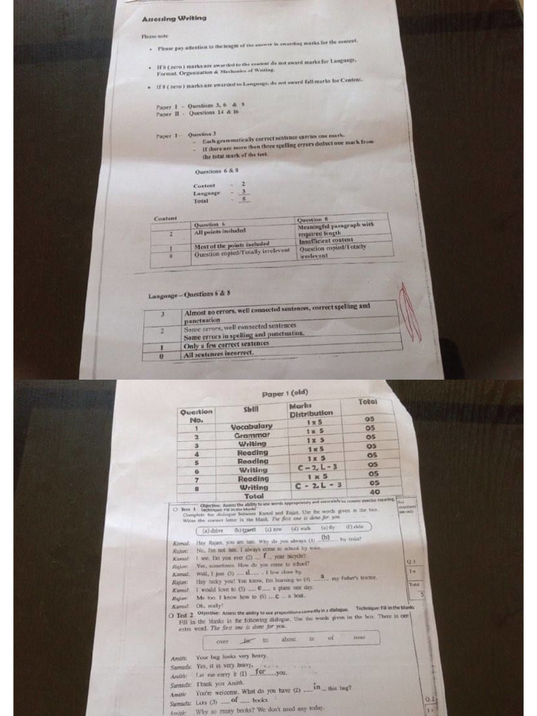 OL English 2016 Marking Scheme (Old Syllabus) | PDF