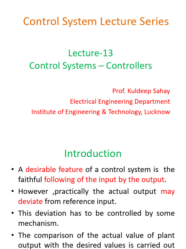 Lecture-13 Control System-Final | PDF