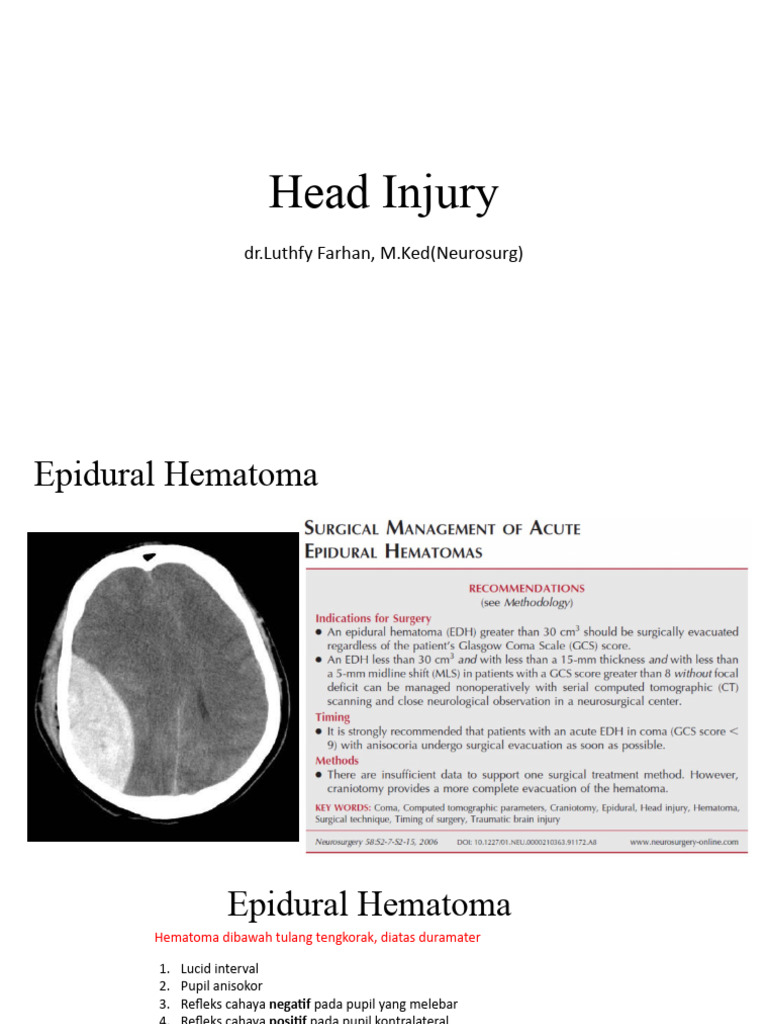 Head Injury | PDF