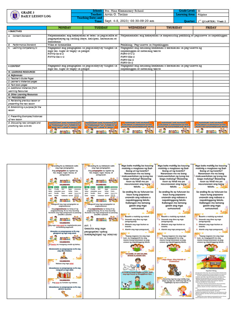 DLL Filipino 3 Q1 W2 | PDF