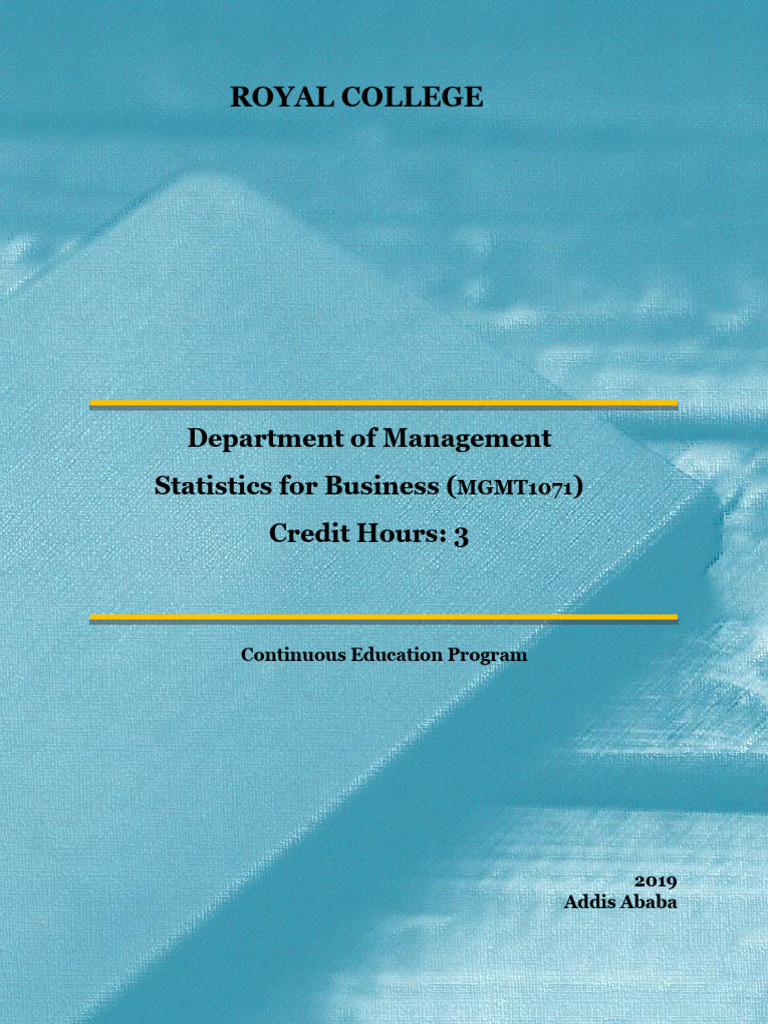 Statistics - For - Business Module | PDF | Statistics | Level Of ...
