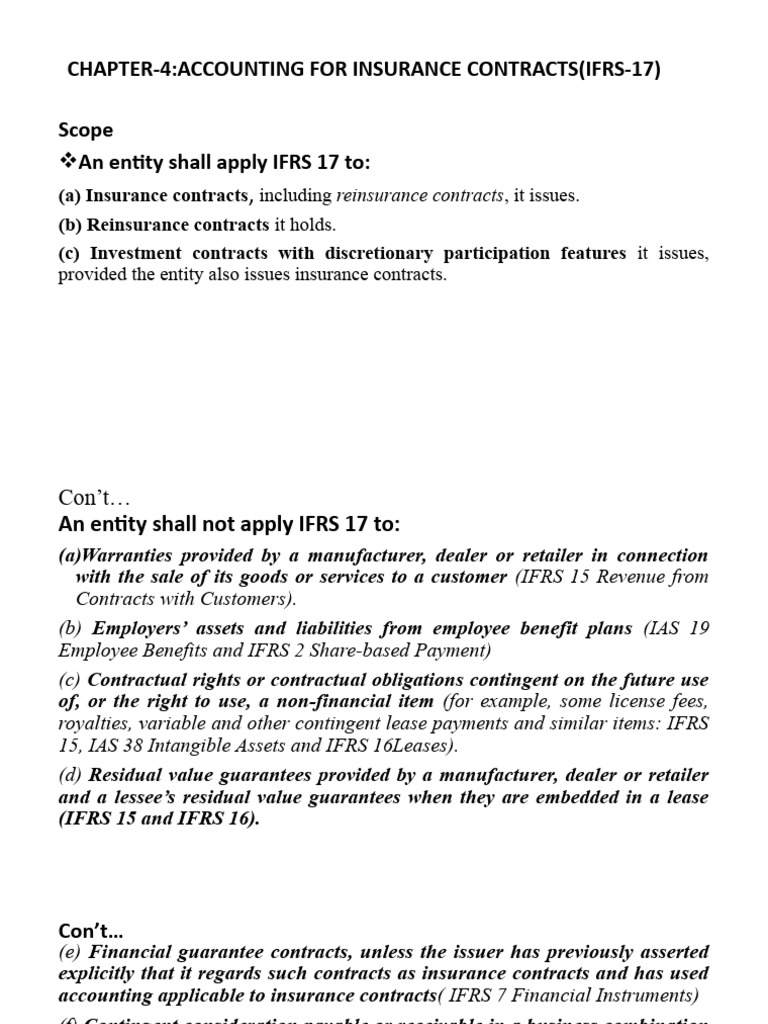 IFRS 17: Accounting for Insurance Contracts | PDF | Insurance | Risk