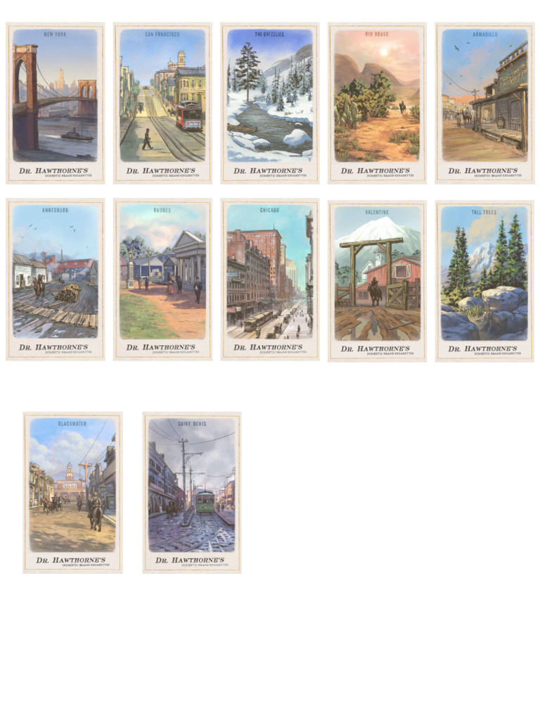 Landmarks Cigarette Cards Rdr2 | PDF