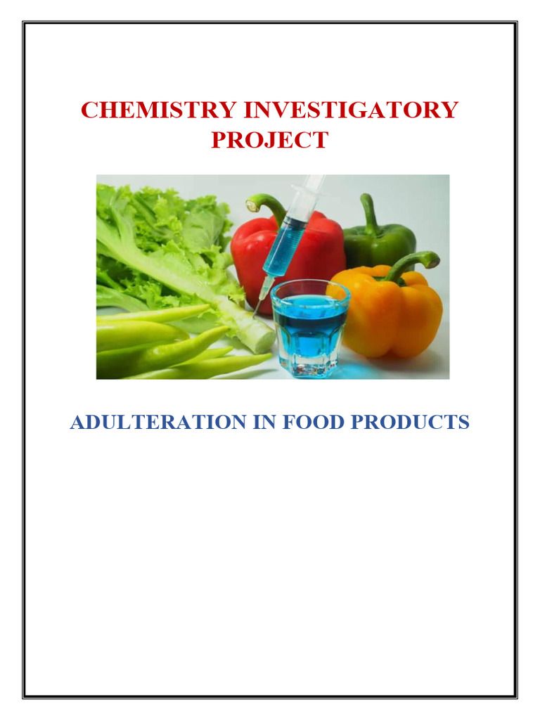 Chemistry Project | PDF | Water | Chili Pepper