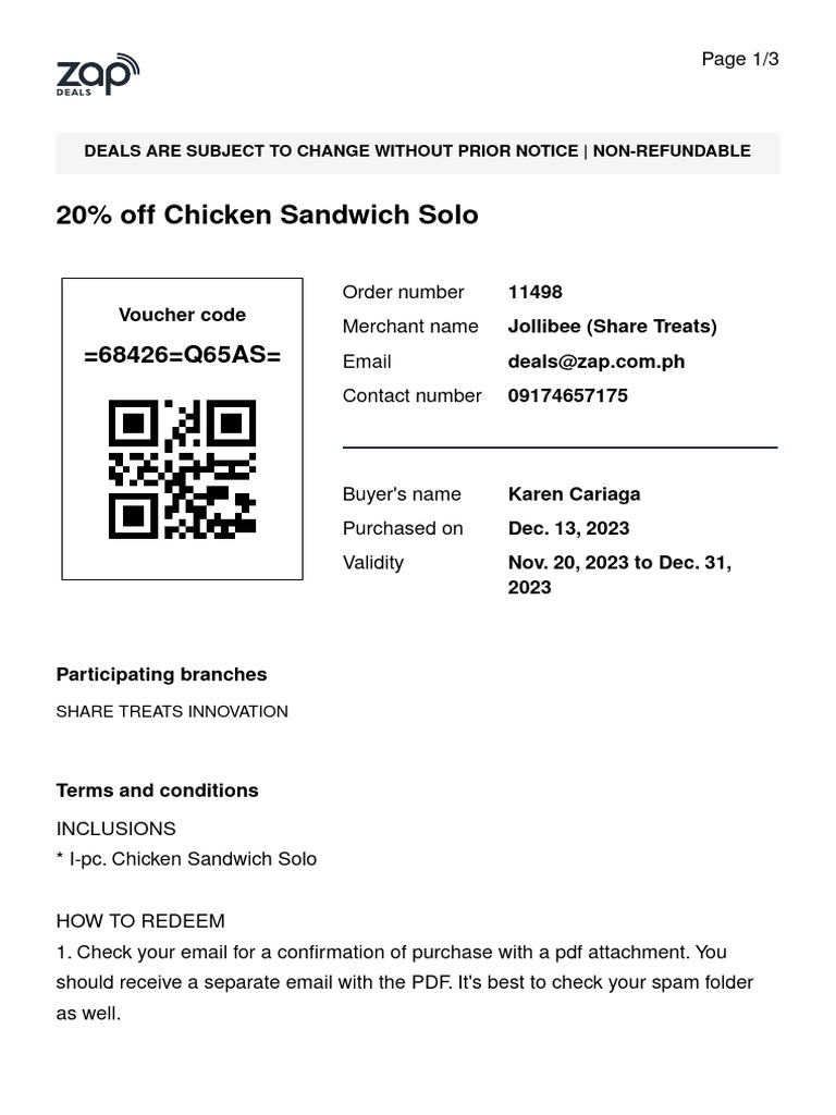 Jollibee (Share Treats) - 3 | PDF