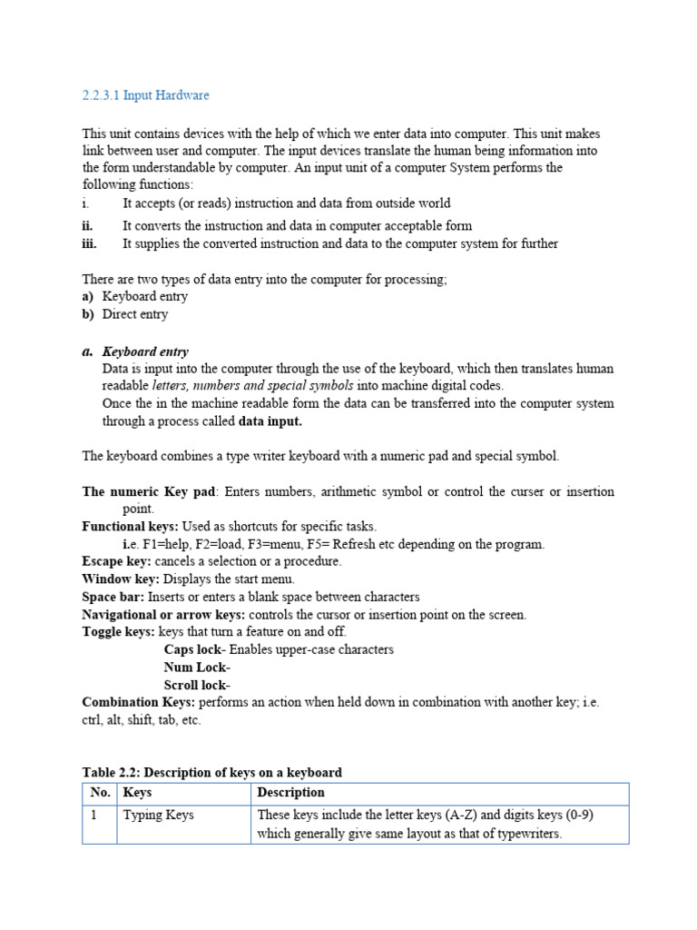 2 Input and Output Content | PDF