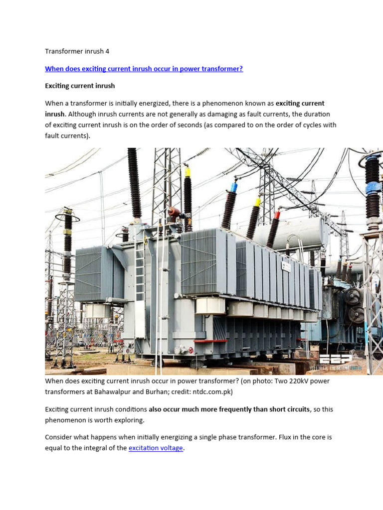 Transformer Inrush 4 | PDF | Transformer | Inductance