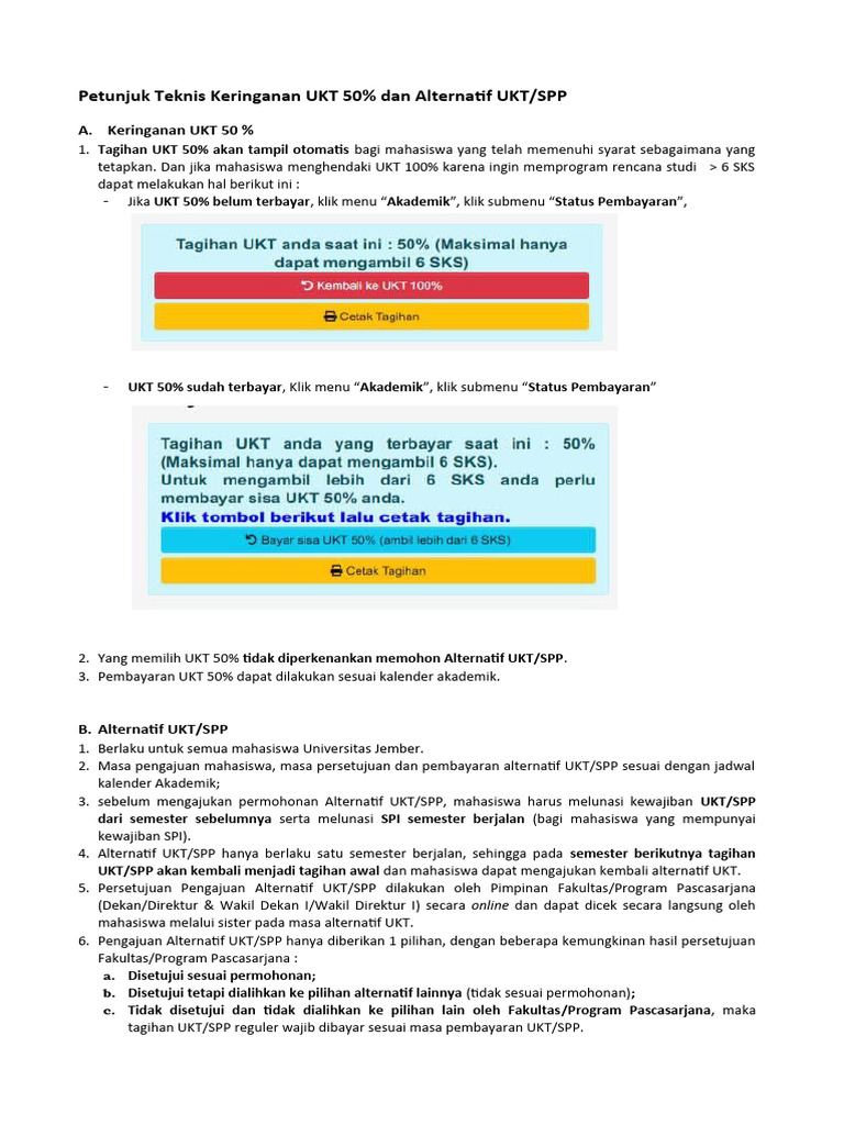 Petunjuk Dan Form Alternatif UKT 23242 | PDF | Pengelolaan Keuangan & Uang