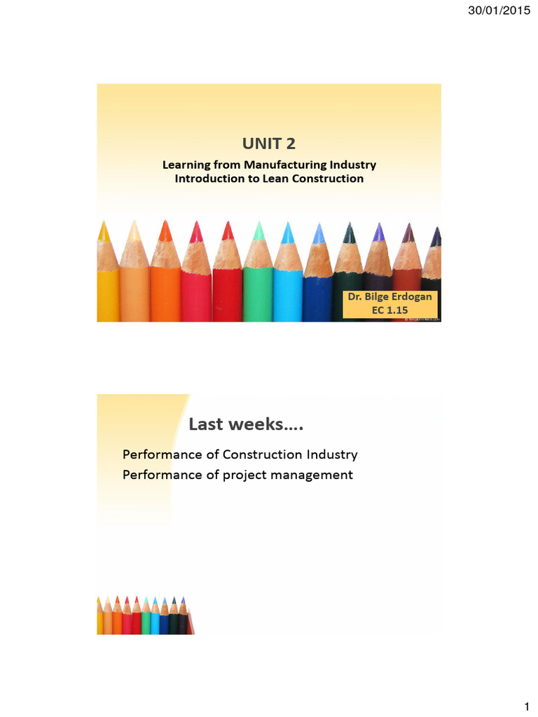 Unit 2 - Manufacturing-Learning From Other Industries - 2015-Vision - 2 ...