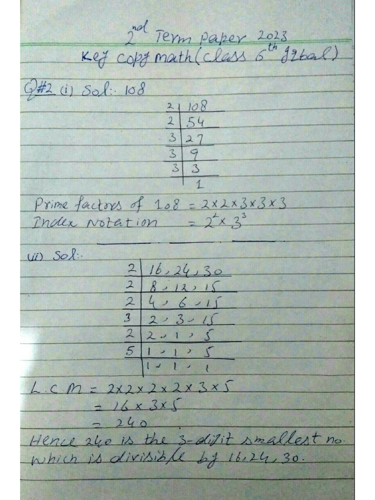 Key Copy Math 6... | PDF