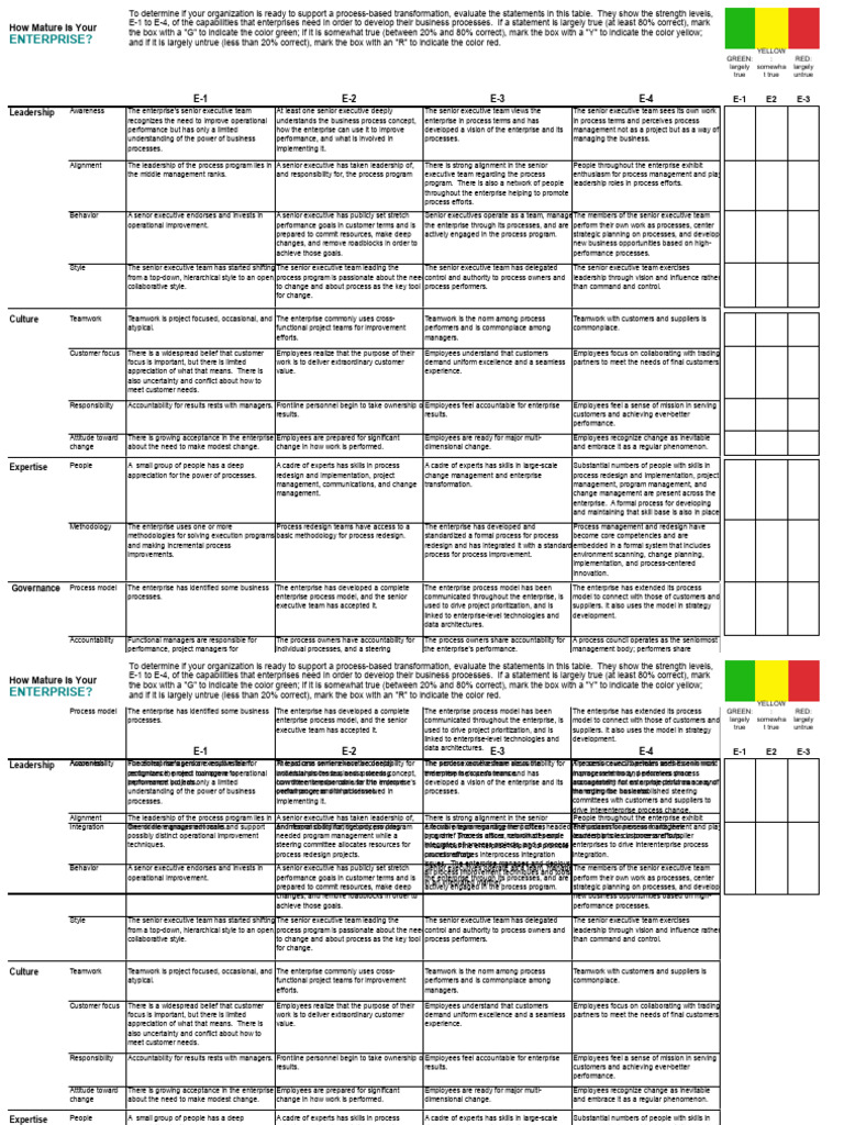 PEMM Matrices | PDF | Expert | Change Management
