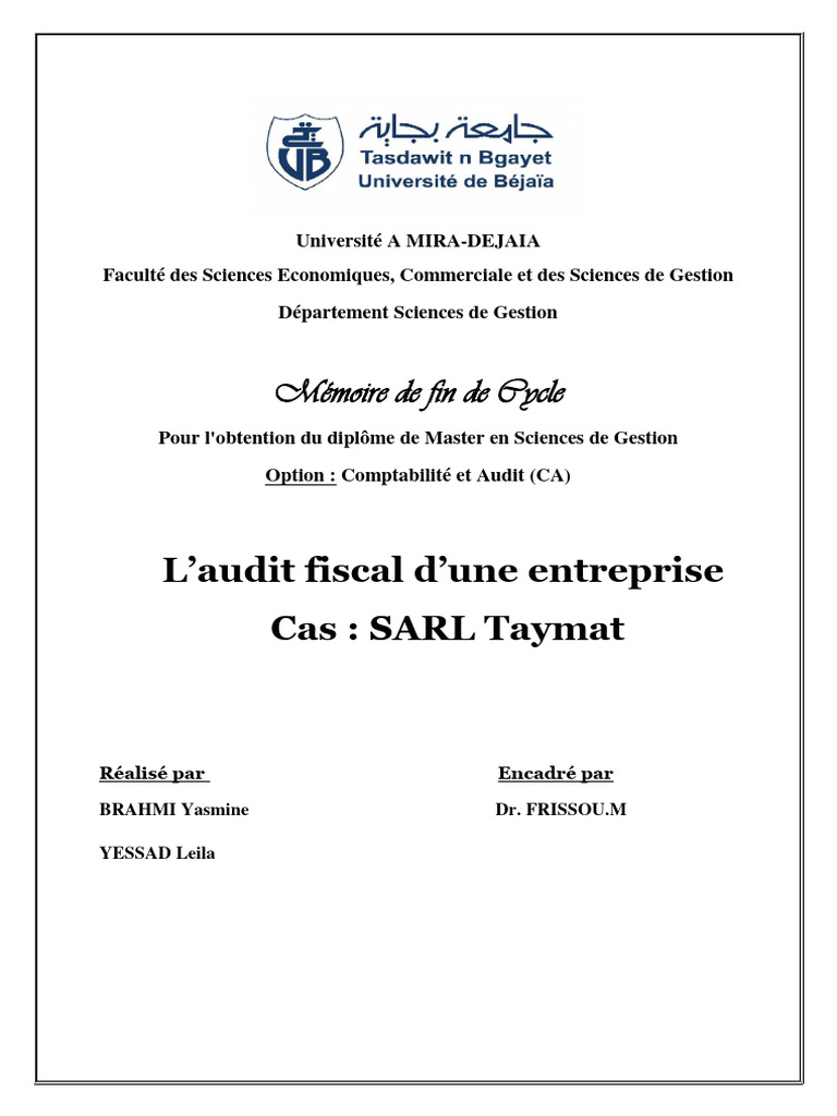 L'Audit Fiscal D'une Entreprise | PDF