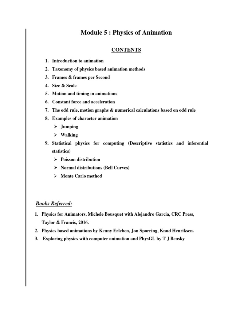 Physics-Based Animation Guide | PDF | Film Frame | Normal Distribution