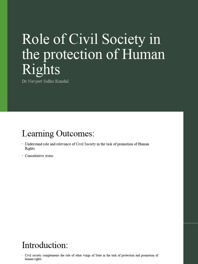 Role of Civil Society | PDF | Non Governmental Organization | Human Rights