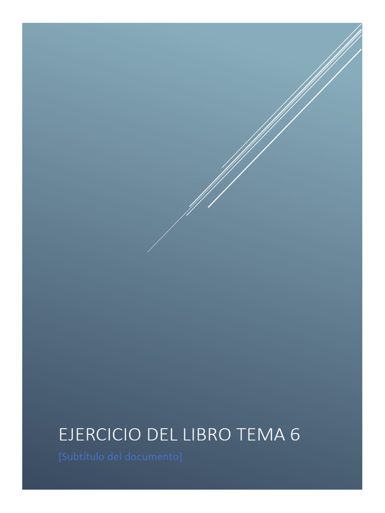 Ejercicios Del Libro Tema 6 | PDF Ejercicios Del Libro Tema 6 | PDF