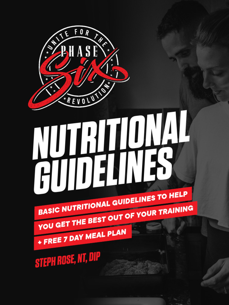 Phase SiX Nutritonal Guidelines | PDF | Probiotic | Nutrition