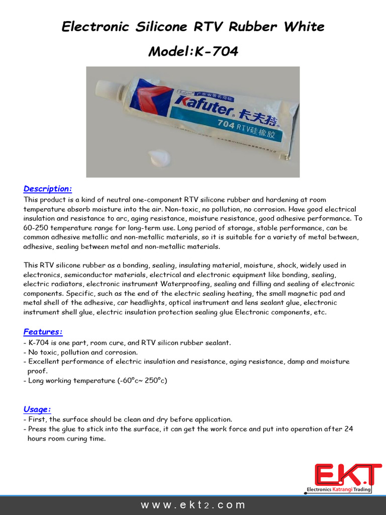 Kafuter K 704 | PDF | Adhesive | Silicone
