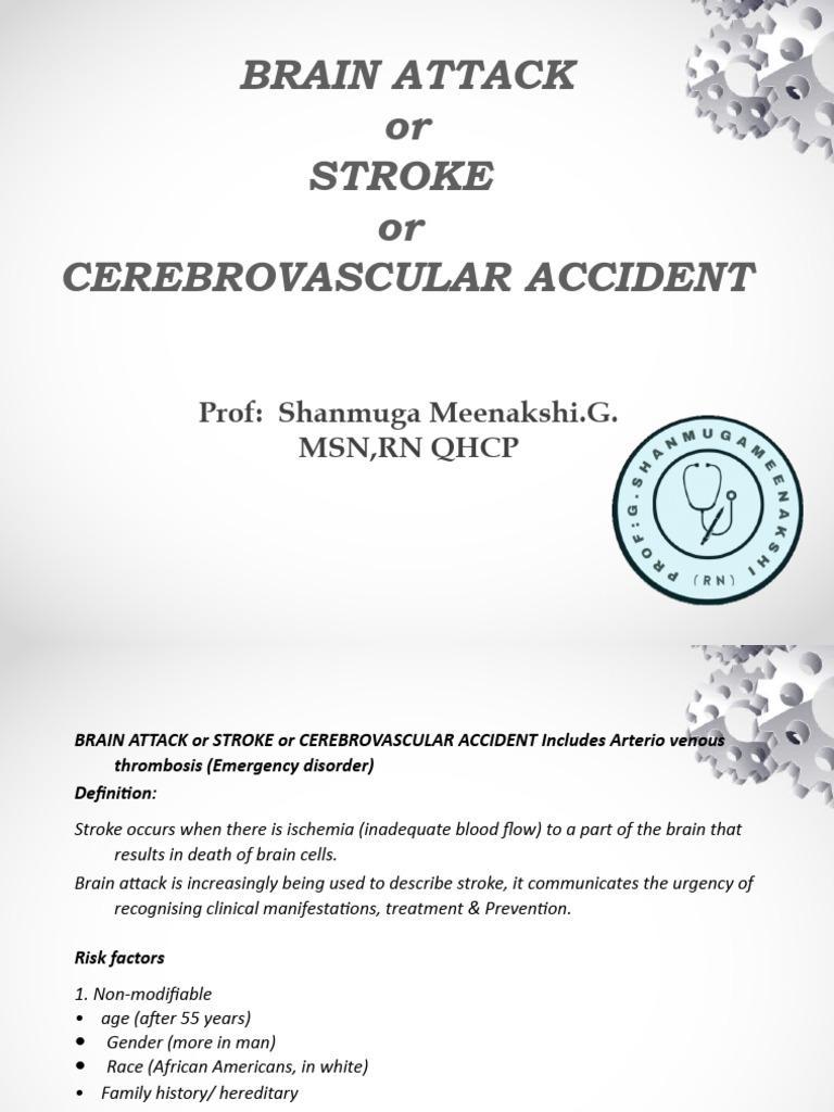 Brain-Attack or Stroke or Cerebrovascular-Accident | PDF | Stroke ...