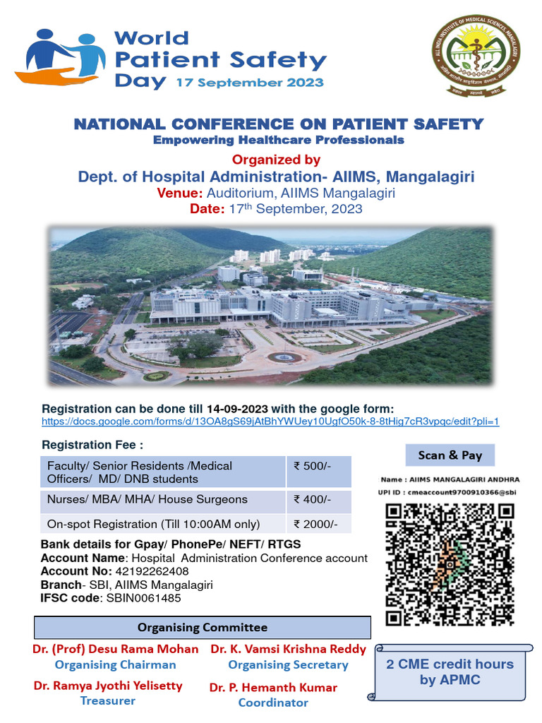 Brochure - National Conference On Patient Safety | PDF | Science ...