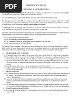 Deputy Principal Job Description | PDF | Teachers | Education Theory