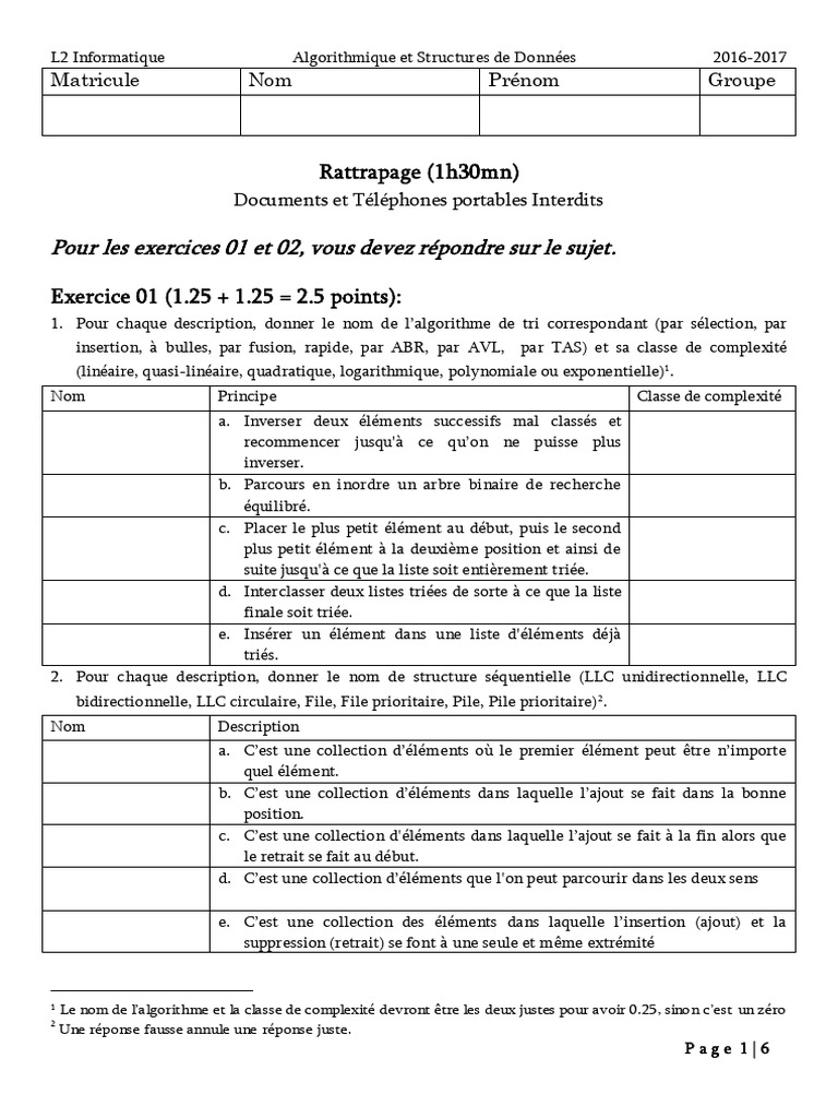 Rattrapage | PDF