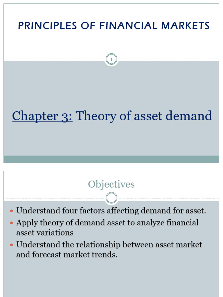 Chapter 4 - Asset Demand Theory | PDF