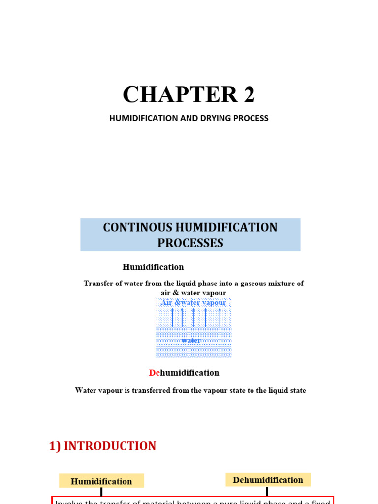 Humidification Notes | PDF | Humidity | Gases